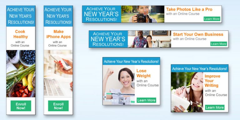 New Year’s Resolutions Course Specific Web Banners – Ed2Go Partner Site