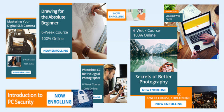 Introductory at home fundamentals course web banners – Ed2Go Partner Site